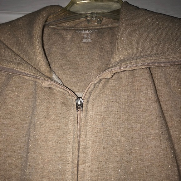Liz Claiborne | Jackets & Coats | Liz Claiborne Gold Zip Up Jacket ...